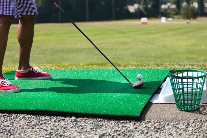 Driving Range Tee Up stock image. Image of hobby, muscular - 49625647
