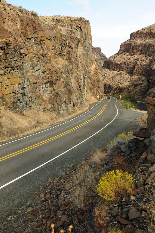 Driving through rock gorge stock image. Image of drive - 24032839