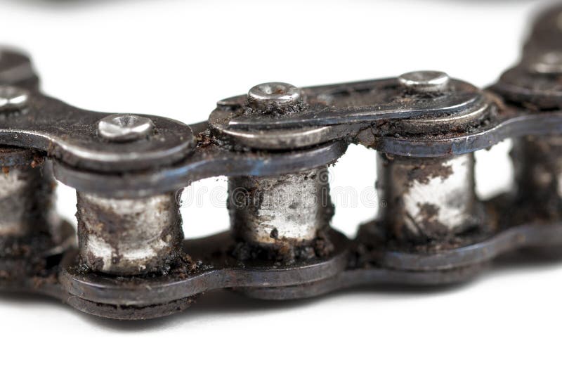 Driving Roller Chain Isolated on White Background.Copy Space Stock ...