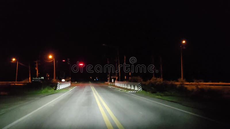 Driving in rural at night. stock video. Video of night - 372867913