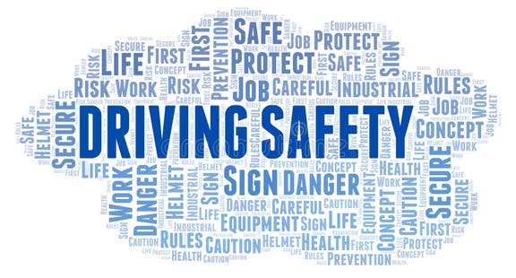Driving Safety word cloud. stock illustration. Illustration of colors ...