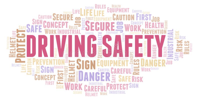 Driving Safety word cloud. stock illustration. Illustration of word ...