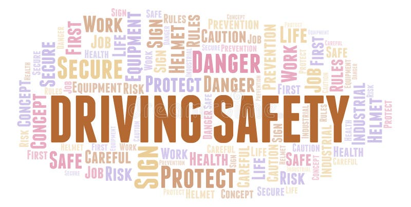 Driving Safety word cloud. stock illustration. Illustration of word ...