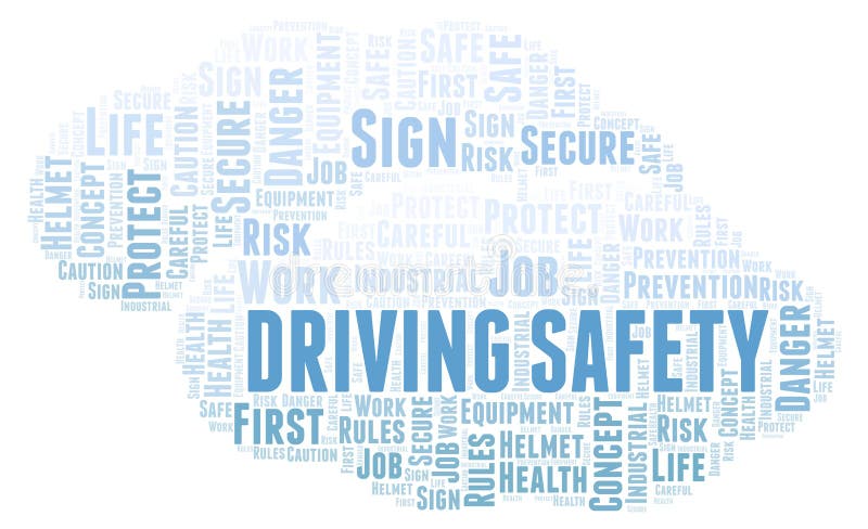 Driving Safety word cloud. stock illustration. Illustration of ...