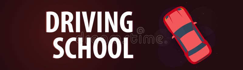 Driving School Banner. Auto Education. the Rules of the Road. Vector ...