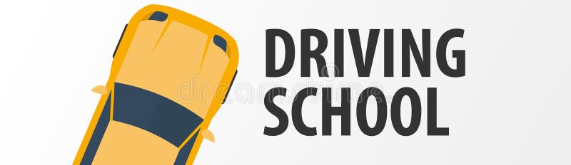 Driving School Banner. Auto Education. the Rules of the Road. Vector ...