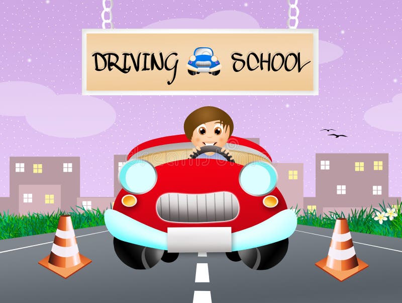 Driving school stock illustration. Illustration of baby - 39788239