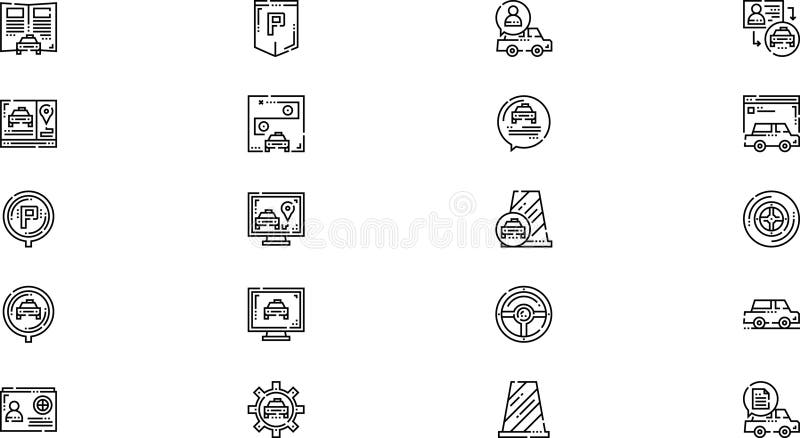Driving School Icons High-Quality Vector Icons Collection with Editable ...