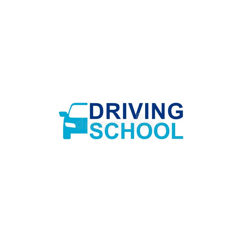 Driving School Logo Icon Isolated on White Background Stock Vector ...