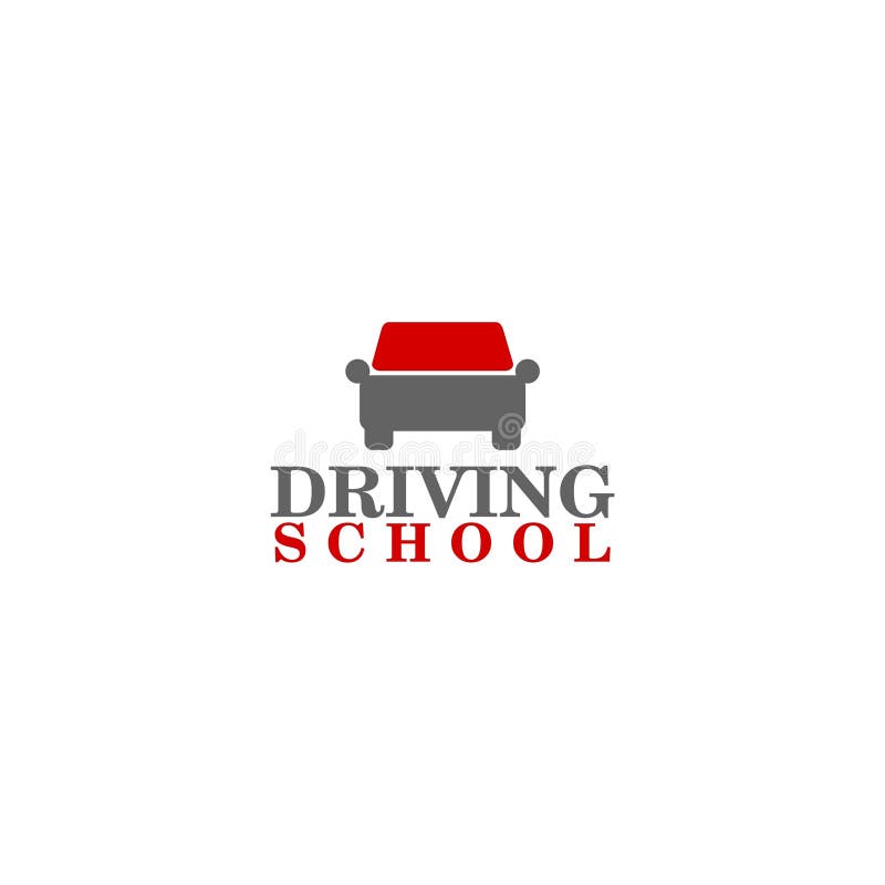 Driving School Logo Icon Isolated on White Background Stock Vector ...