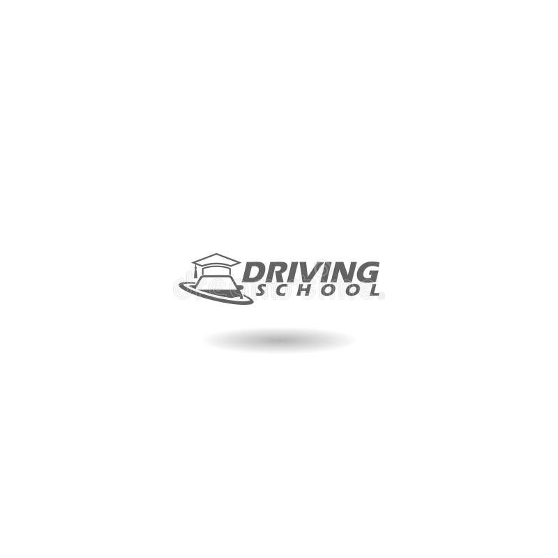 Driving School Logo Template with Shadow Stock Vector - Illustration of ...