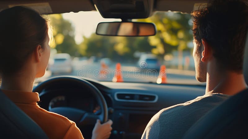 Driving School Lesson. Automotive Theme Concept Stock Illustration ...