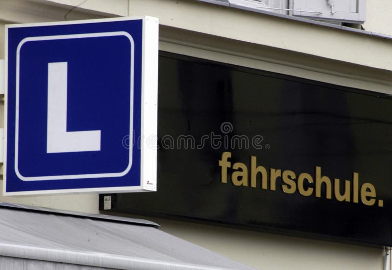 Driving School Sign Learning How Drive Stock Photos - Free & Royalty ...