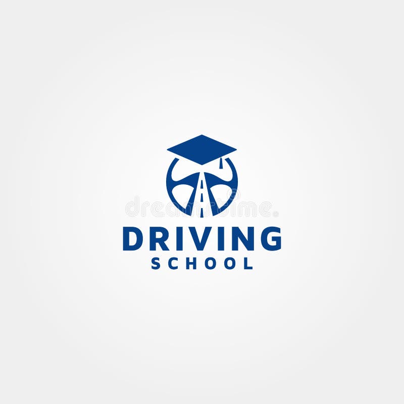 Driving School Vector Logo Design Stock Vector - Illustration of ...