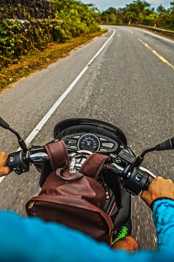 Driving a scooter stock photo. Image of handle, rider - 41044508