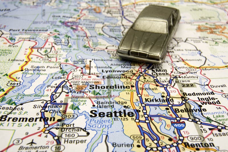 Driving in Seattle stock image. Image of congestion, byway - 32928957