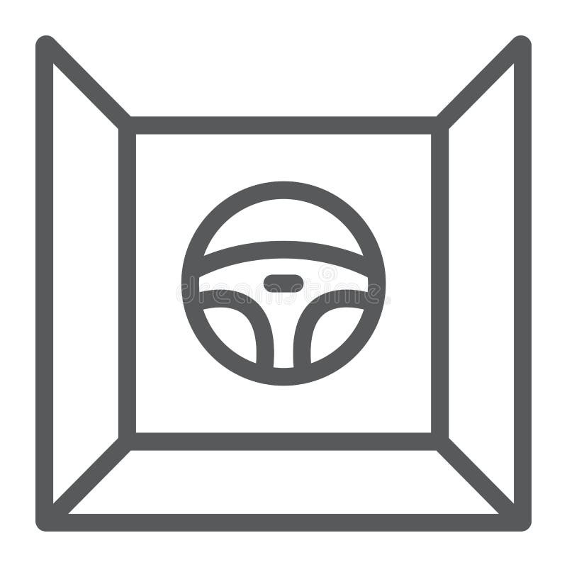 VR Car Driving Simulator Cartoon Stock Vector - Illustration of ...