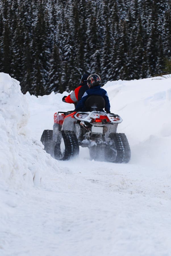 Snowmobile action shot stock photo. Image of snow, trails - 1342242