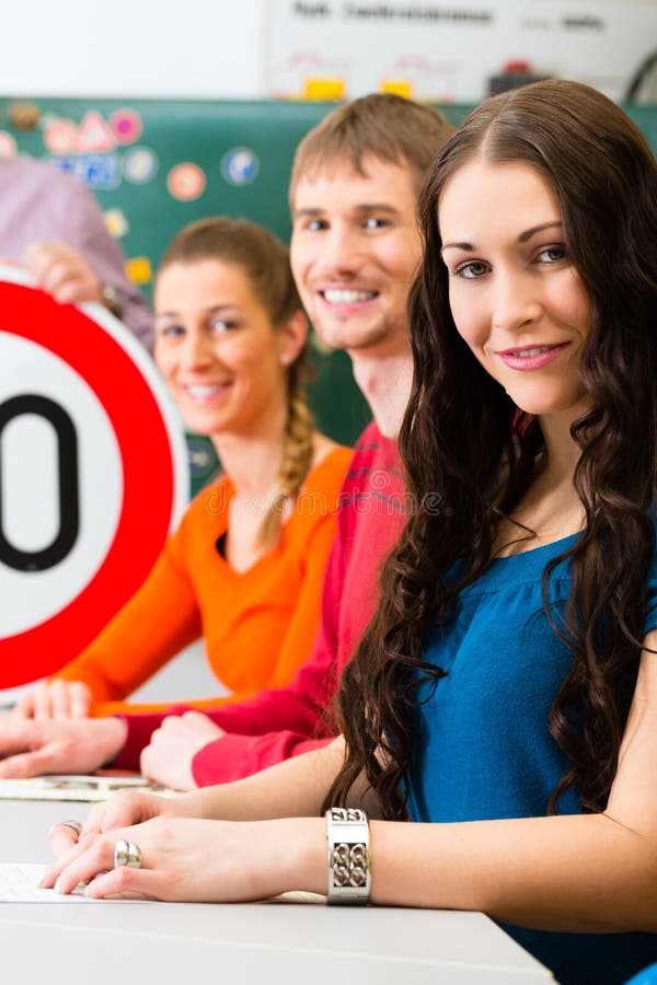 Driving Students in a Class Stock Photo - Image of license, student ...