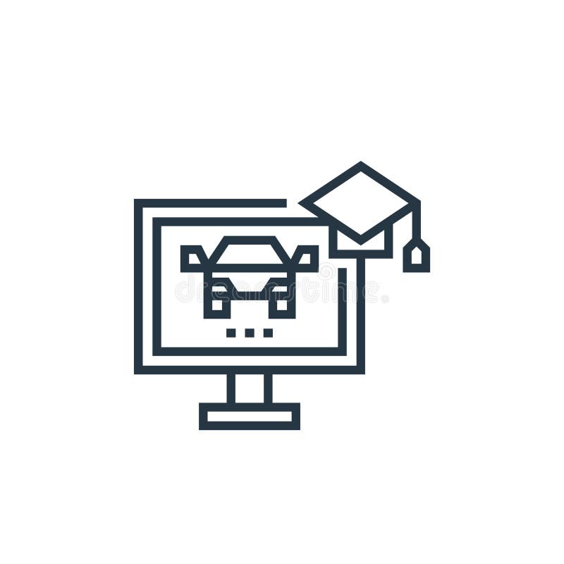 Driving Test Icon Vector from Driving School Concept. Thin Line ...