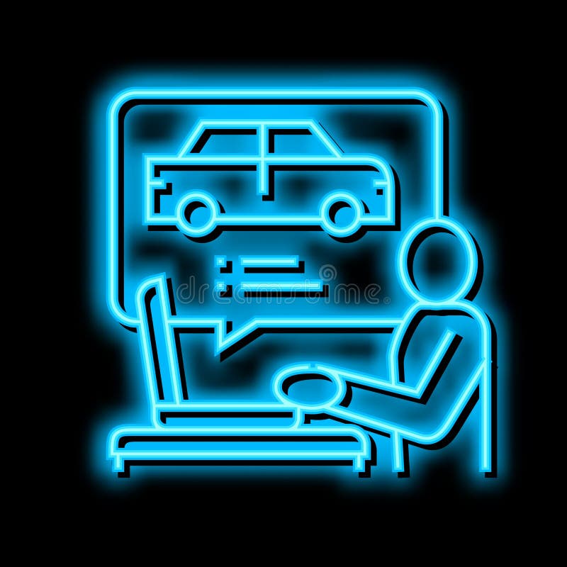 Driving Test Preparation Neon Glow Icon Illustration Stock Vector ...