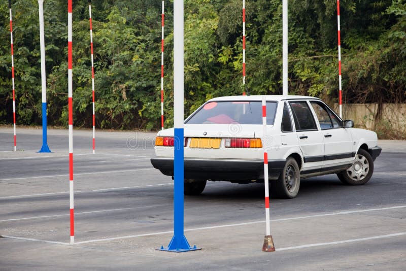 The Driving Test Training Field Stock Photo - Image of person, safety ...