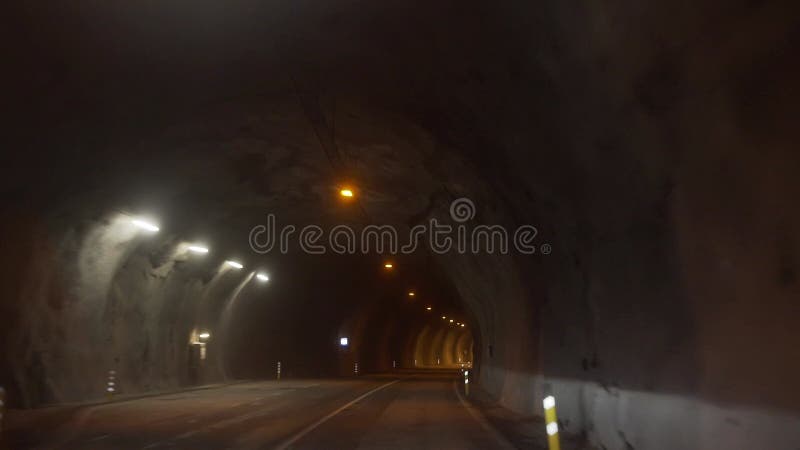 Driving through a Tunnel, Point of View from Car Window Stock Video ...