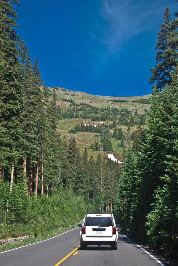 Driving up the Mountains stock image. Image of rockies - 8145683