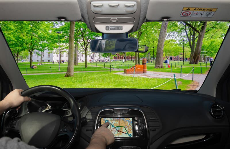 Driving Using GPS in the Harvard University Campus, Cambridge, USA ...