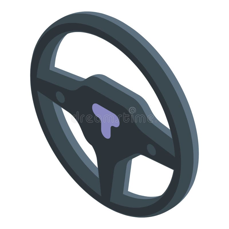 Driving Wheel Black Icon, Concept Illustration, Vector Flat Symbol ...