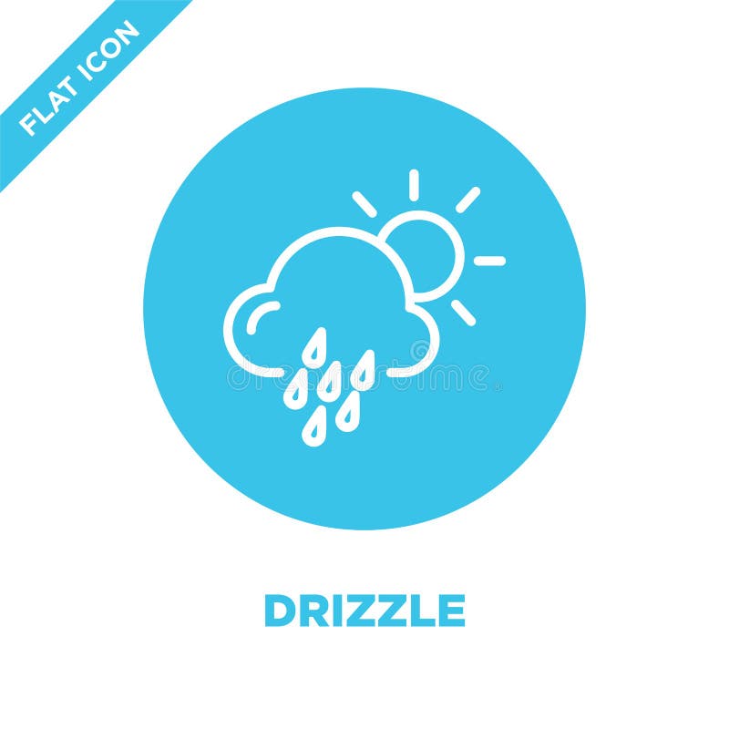 Drizzle Icon Vector from Weather Collection. Thin Line Drizzle Outline ...