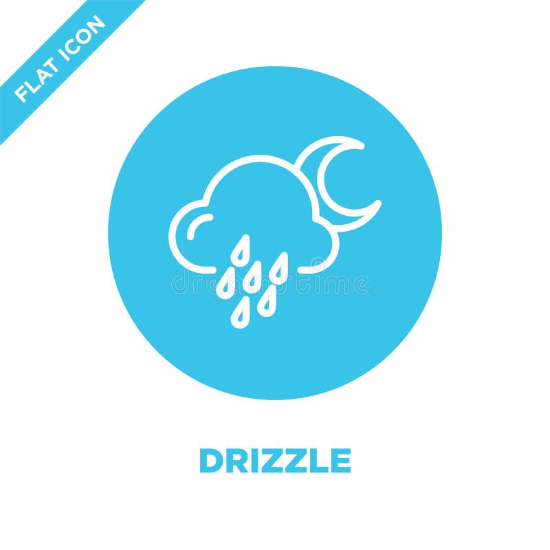 Drizzle. Weather Icon stock illustration. Illustration of cloud - 12244768