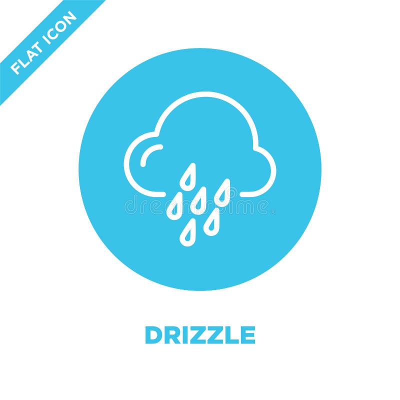 Drizzle Icon Vector from Weather Collection. Thin Line Drizzle Outline ...