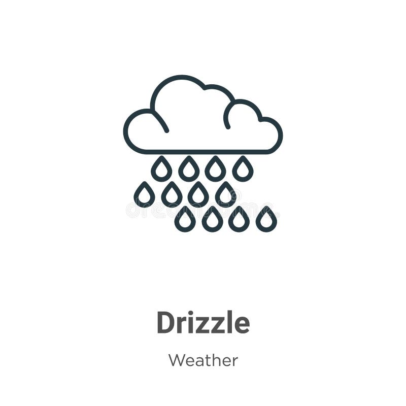 Drizzle. Weather Icon stock illustration. Illustration of icon - 12244768