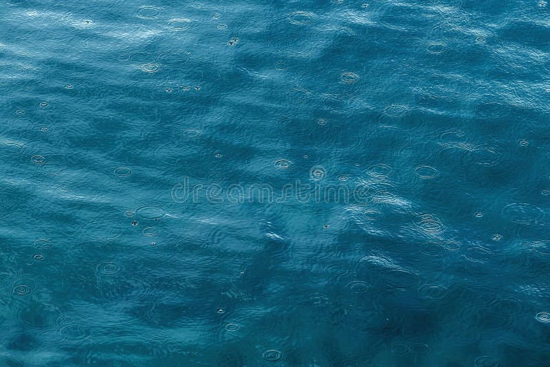 Drizzle Rain Concentric Circles on Sea Water Surface Stock Image ...
