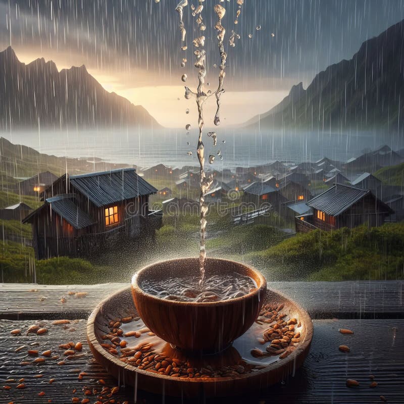 Drizzling Rain, Close Up, Phot Stock Photo - Image of rain, high: 317300680