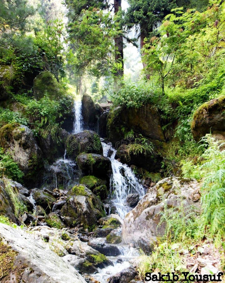 Drizzly cascade stock photo. Image of cascade, amazing - 123989718