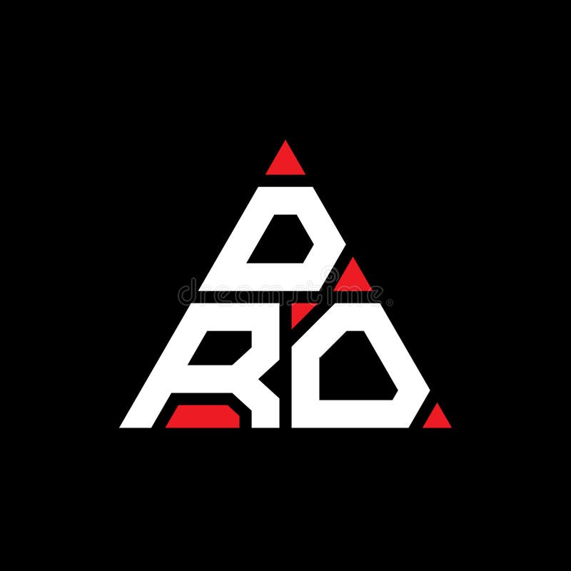 DRO Triangle Letter Logo Design with Triangle Shape. DRO Triangle Logo ...