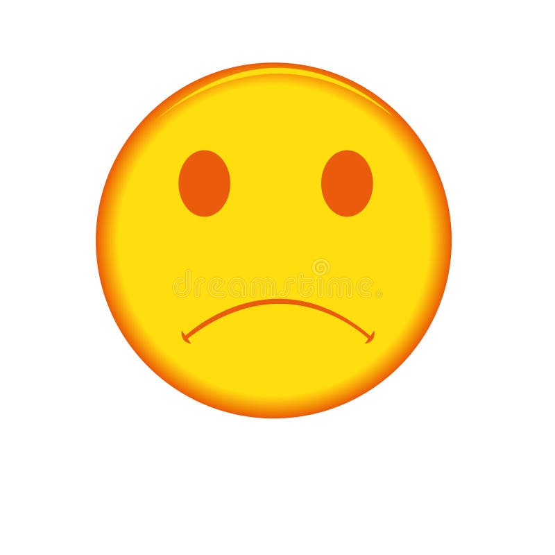 Droevig Pictogram Smiley vector illustratie. Illustration of droevig ...