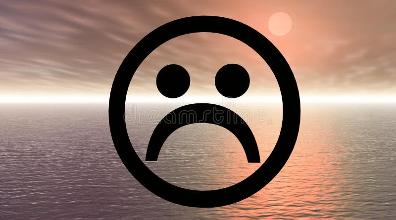 Droevige smiley stock illustratie. Illustration of lach - 11232979