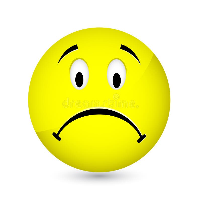 Droevige Smiley vector illustratie. Illustration of karikatuur - 12029741