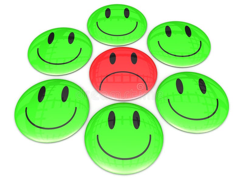 Droevige Smiley stock illustratie. Illustration of geel - 26062307