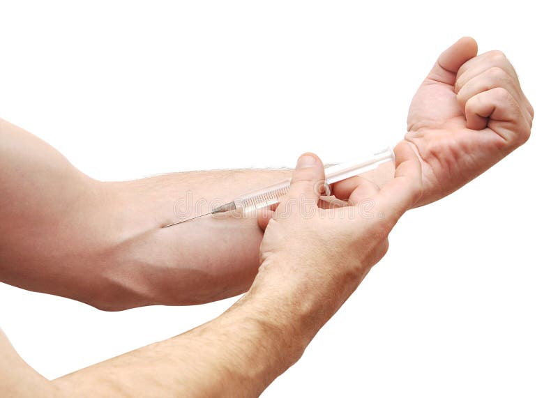 Drogas de la inyección imagen de archivo. Imagen de mano - 18244125