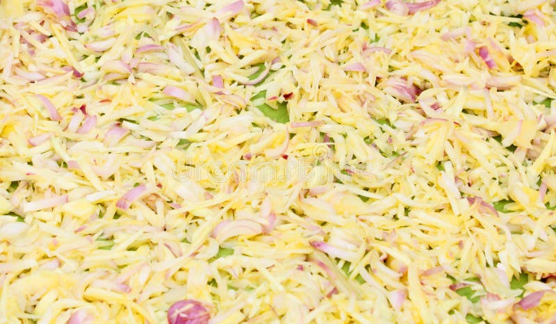 Droge Mangoplak met ui stock afbeelding. Image of vers - 31002433