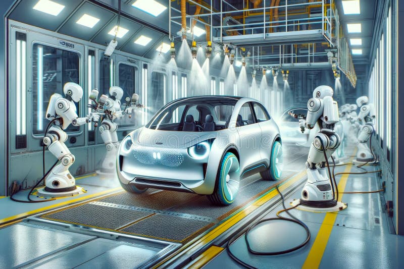 Droid Automation Automobile Manufacturing Factory Humanoid Workers ...