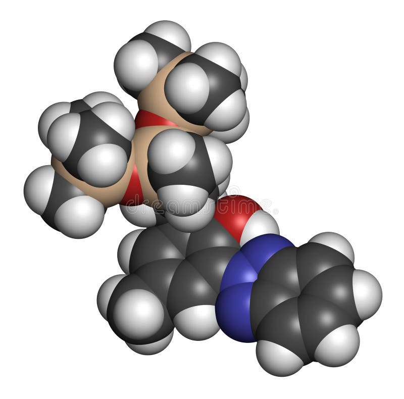 Drometrizole Trisiloxane Sunscreen Molecule (UV Filter). Atoms are ...
