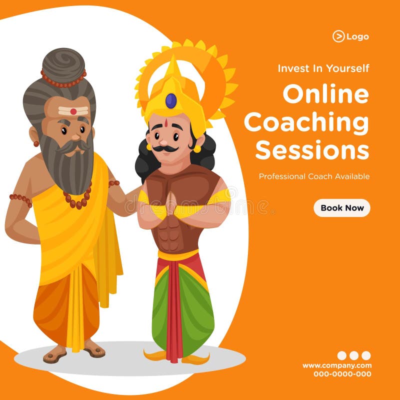 Banner Design of Online Coaching Sessions Stock Vector - Illustration ...