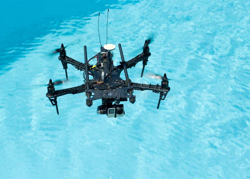Drone above water stock photo. Image of industry, flying - 54355528
