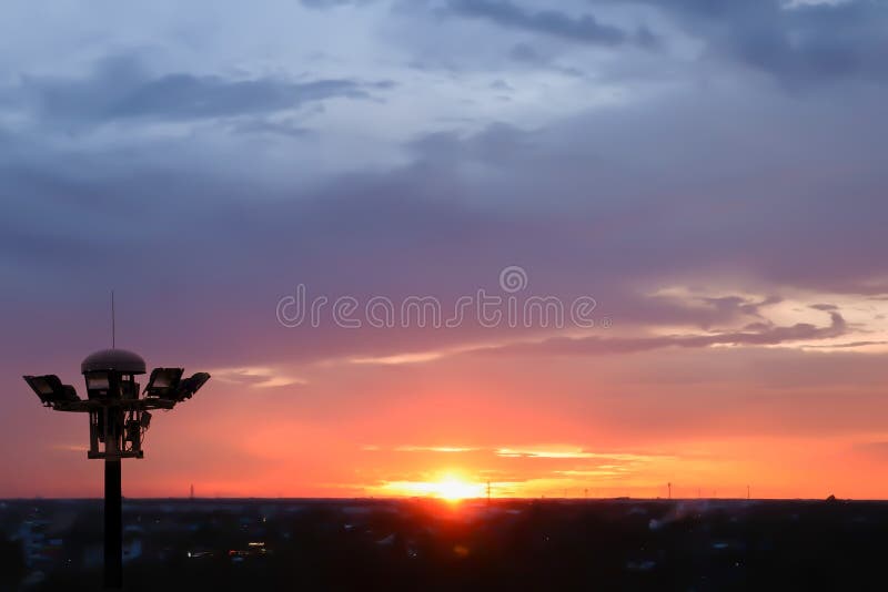 Drone Aerial Dramatic Atmosphere View of Summer Twilight Natural Image ...