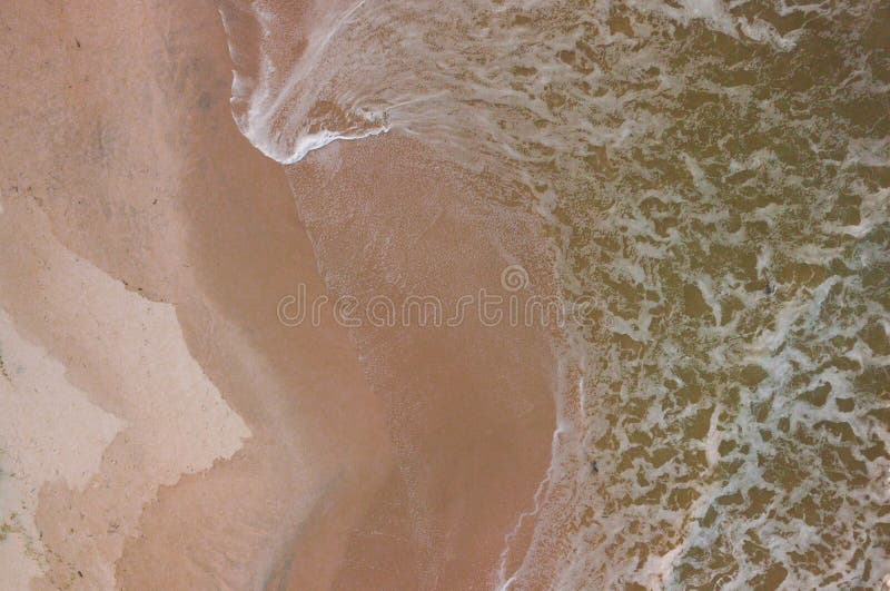 Drone Aerial View Beach Waves at Sunset Stock Photo - Image of natureza ...